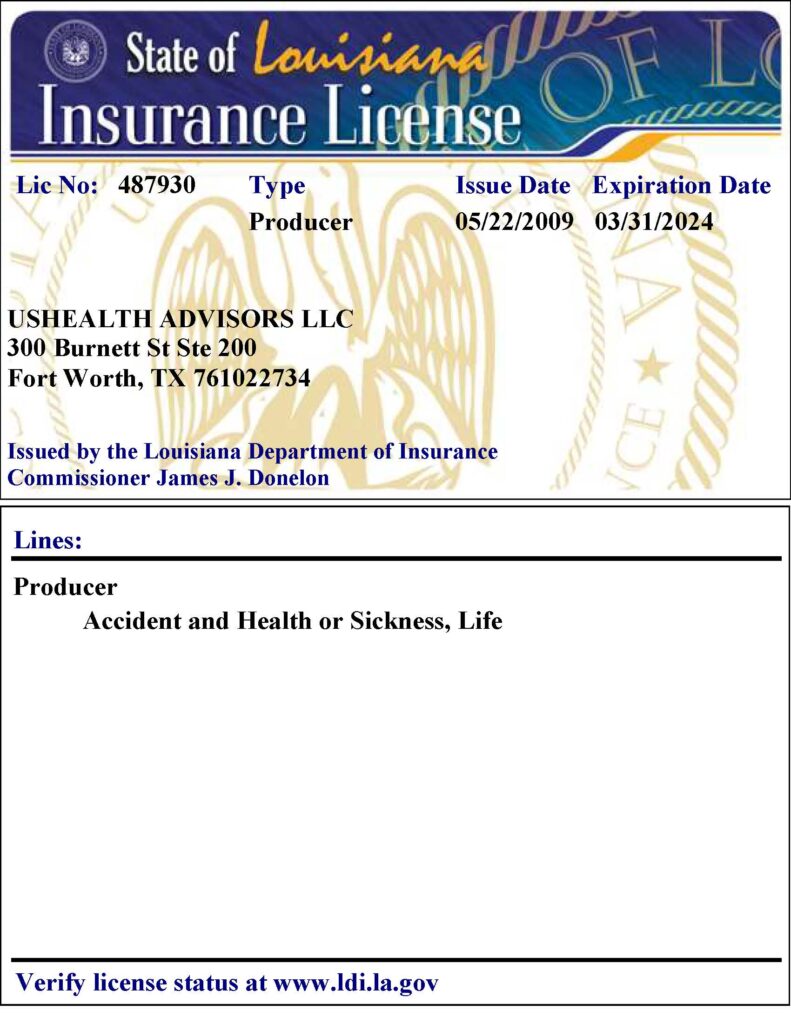Louisiana Certification Walls Health Advisors